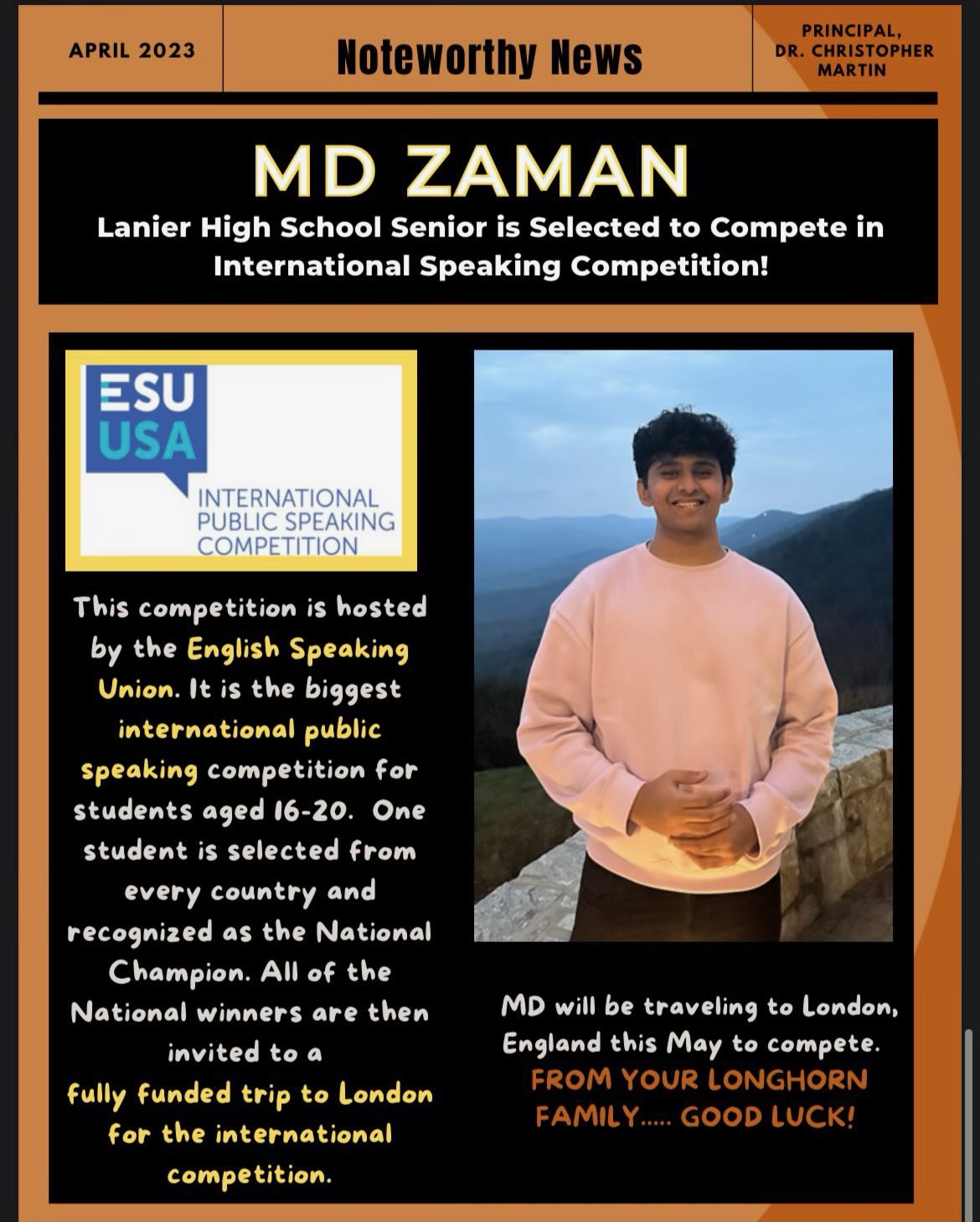 International Public Speaking Competition - ESU